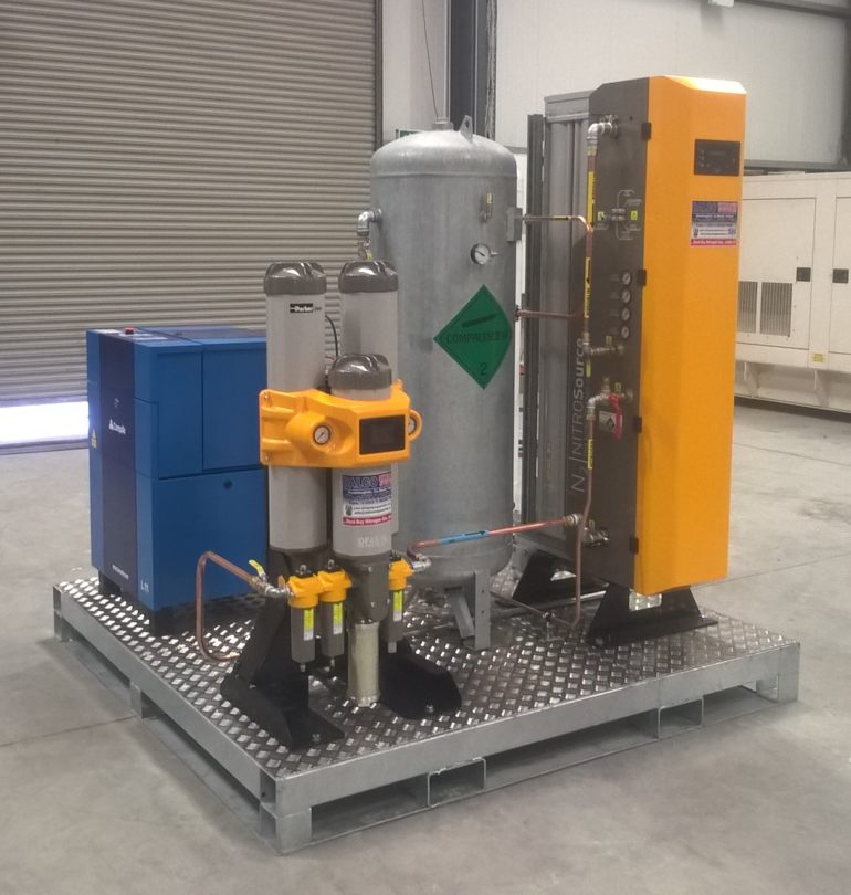 Skid Mounted System ready to use with Nitrogen Gas